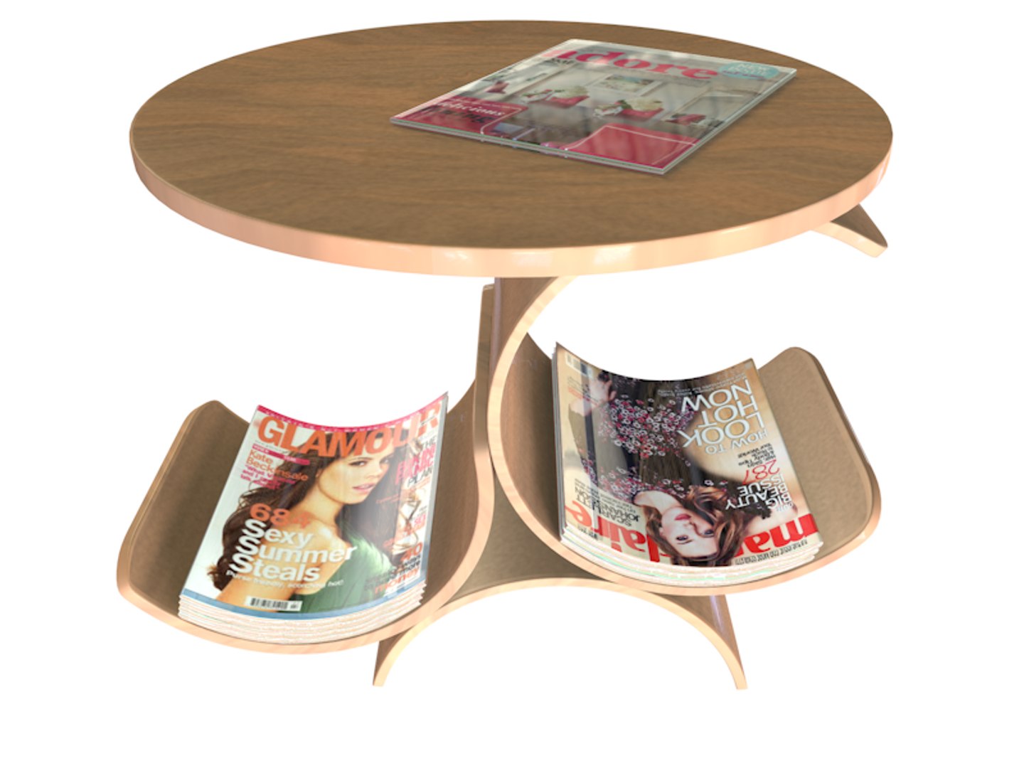 3d Wooden Magazine Table