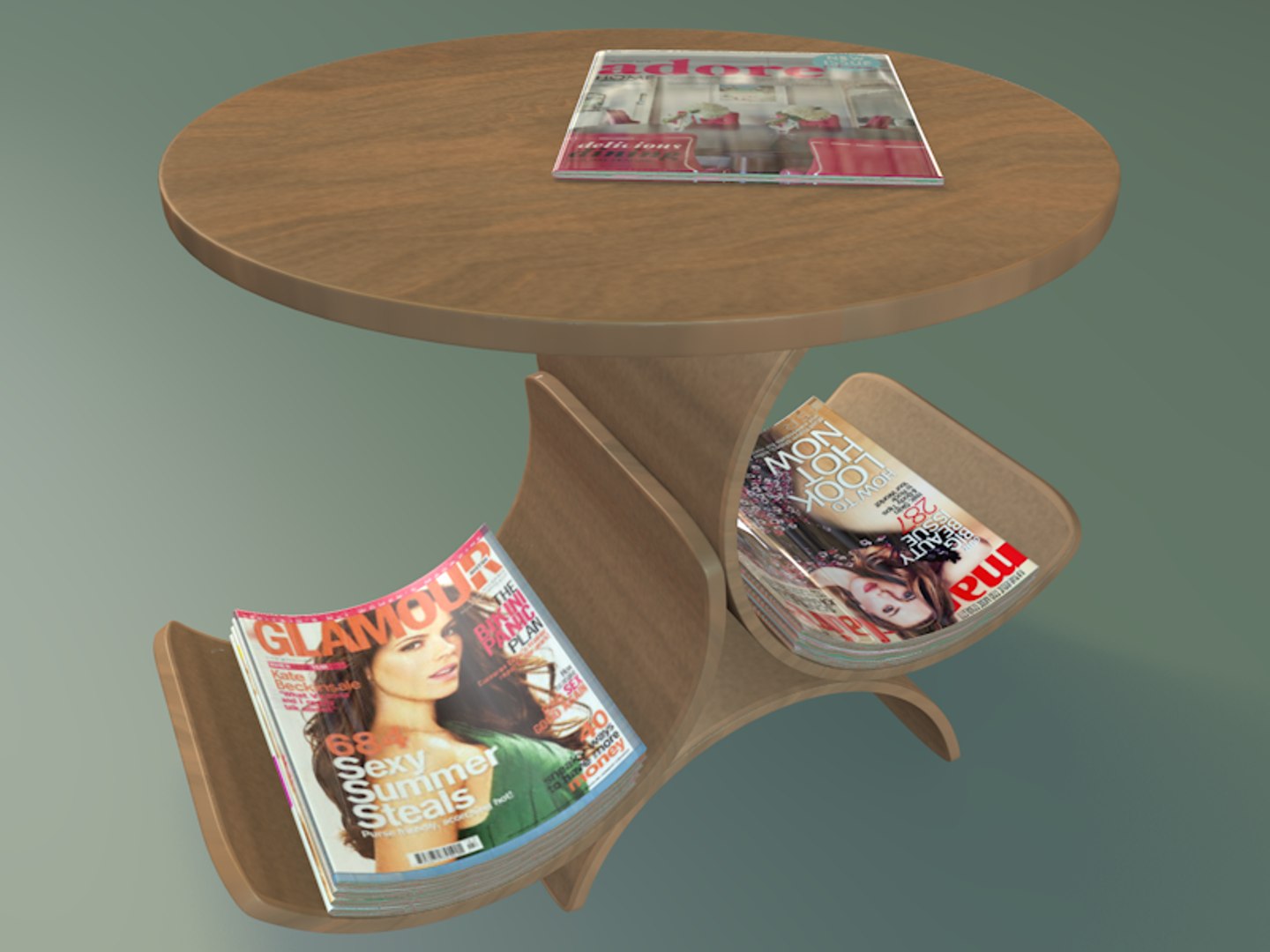 3d Wooden Magazine Table