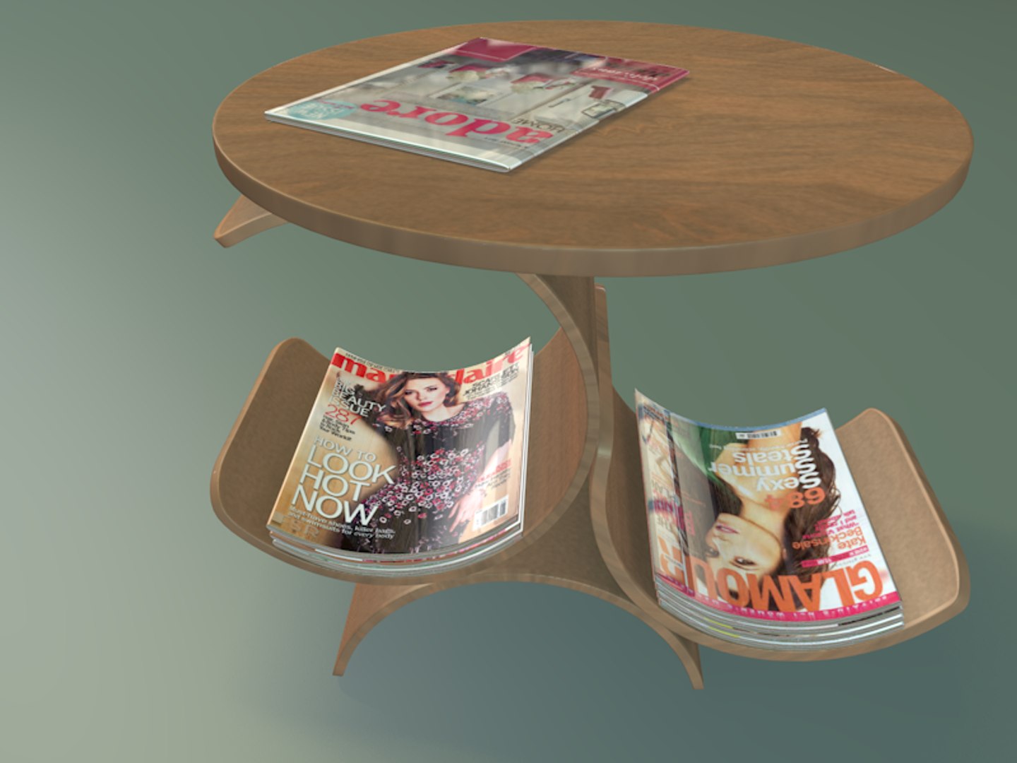 3d Wooden Magazine Table