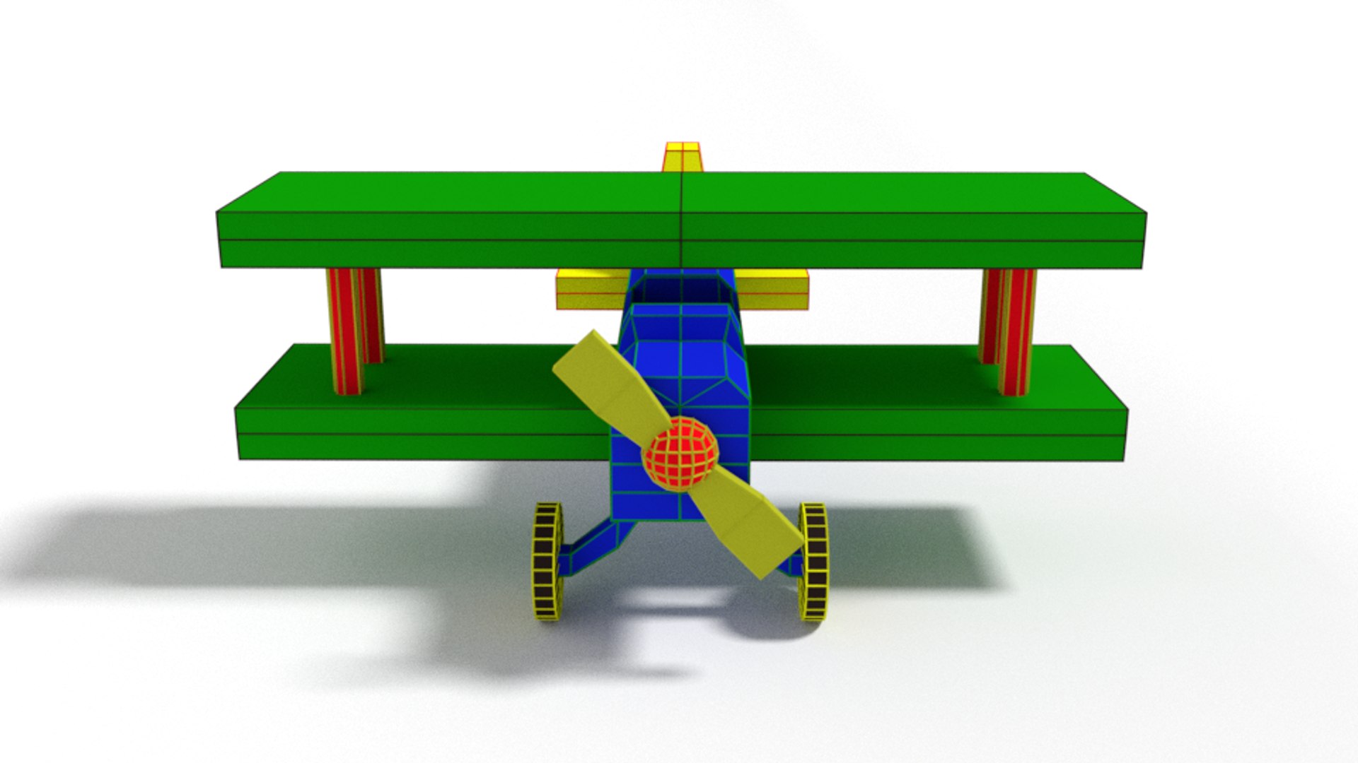 3D Biplane Toy - TurboSquid 1443440
