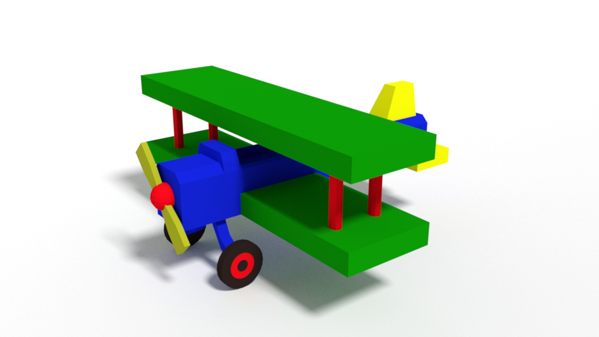 3D Biplane Toy - TurboSquid 1443440