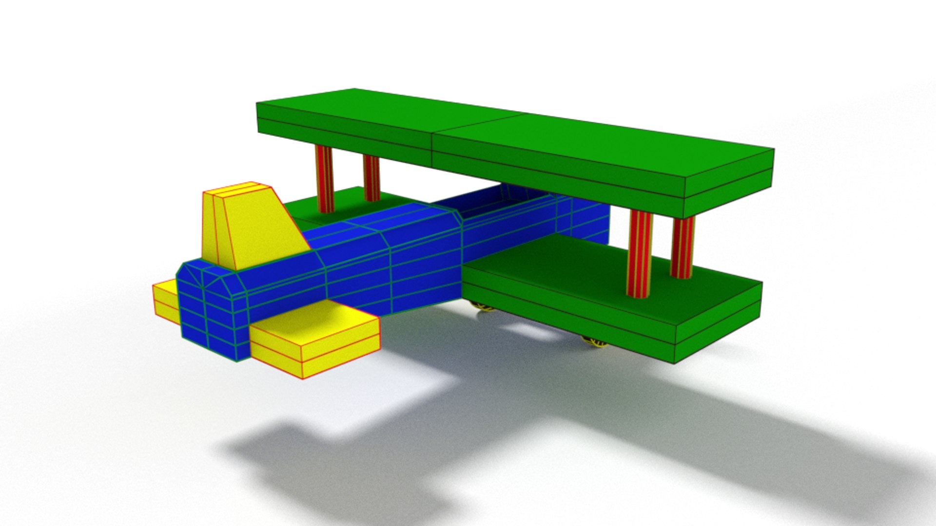 3D Biplane Toy - TurboSquid 1443440