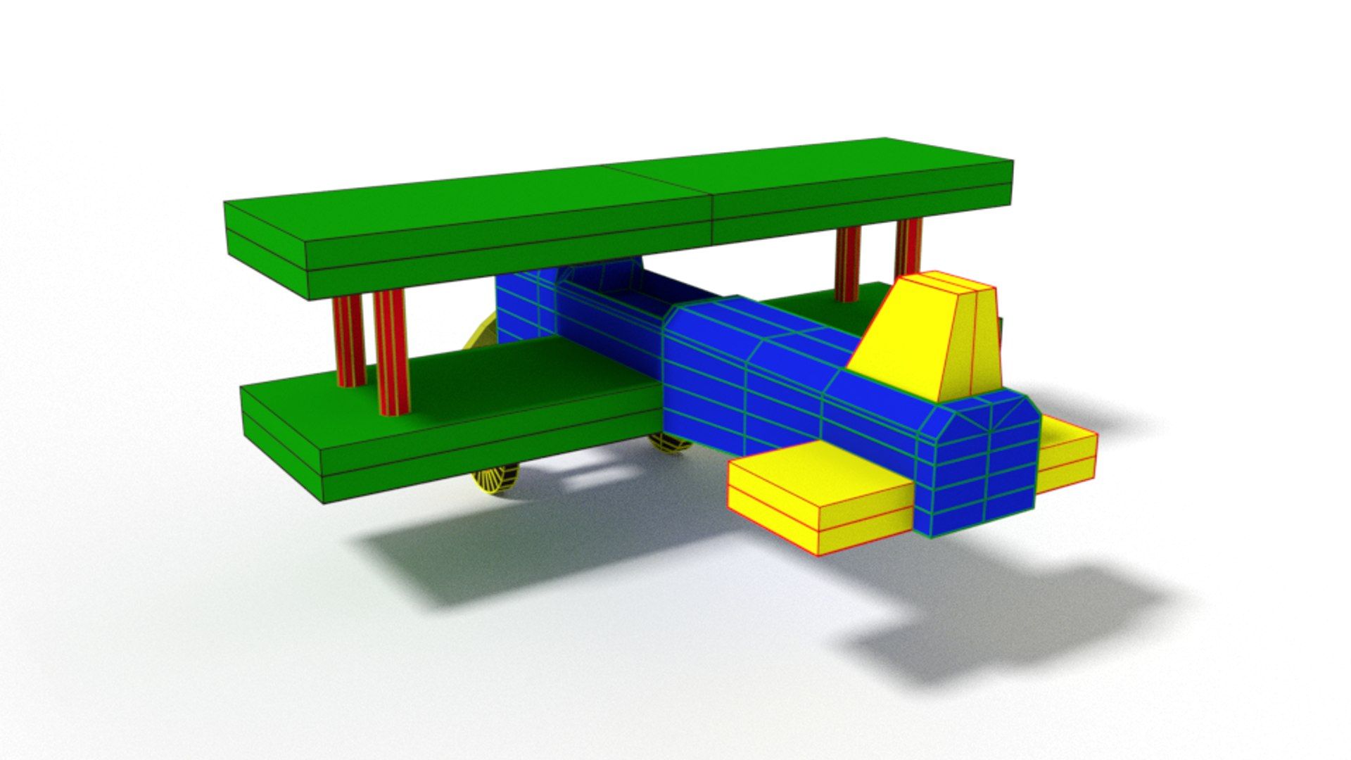 3D Biplane Toy - TurboSquid 1443440
