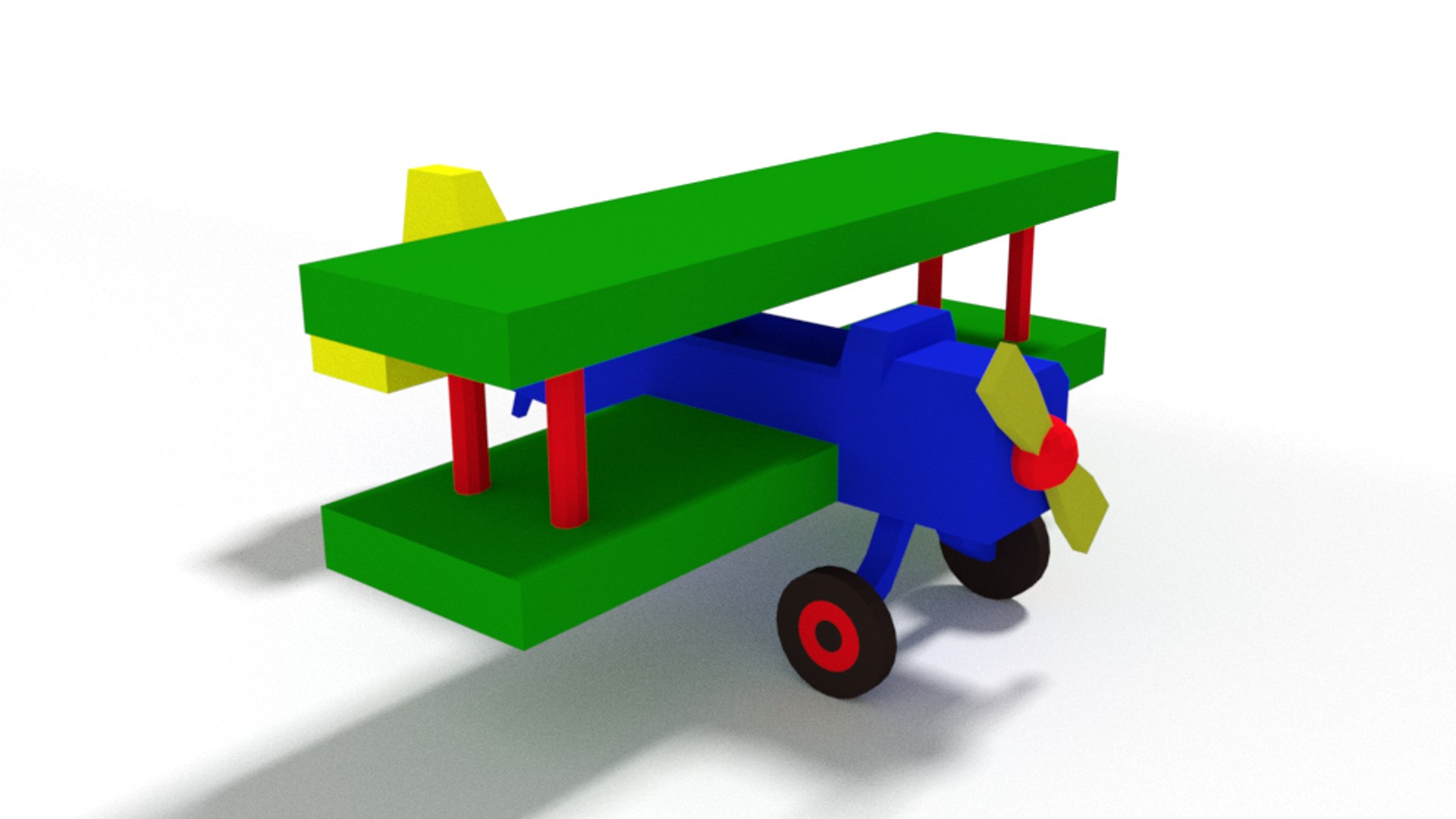 3D Biplane Toy - TurboSquid 1443440