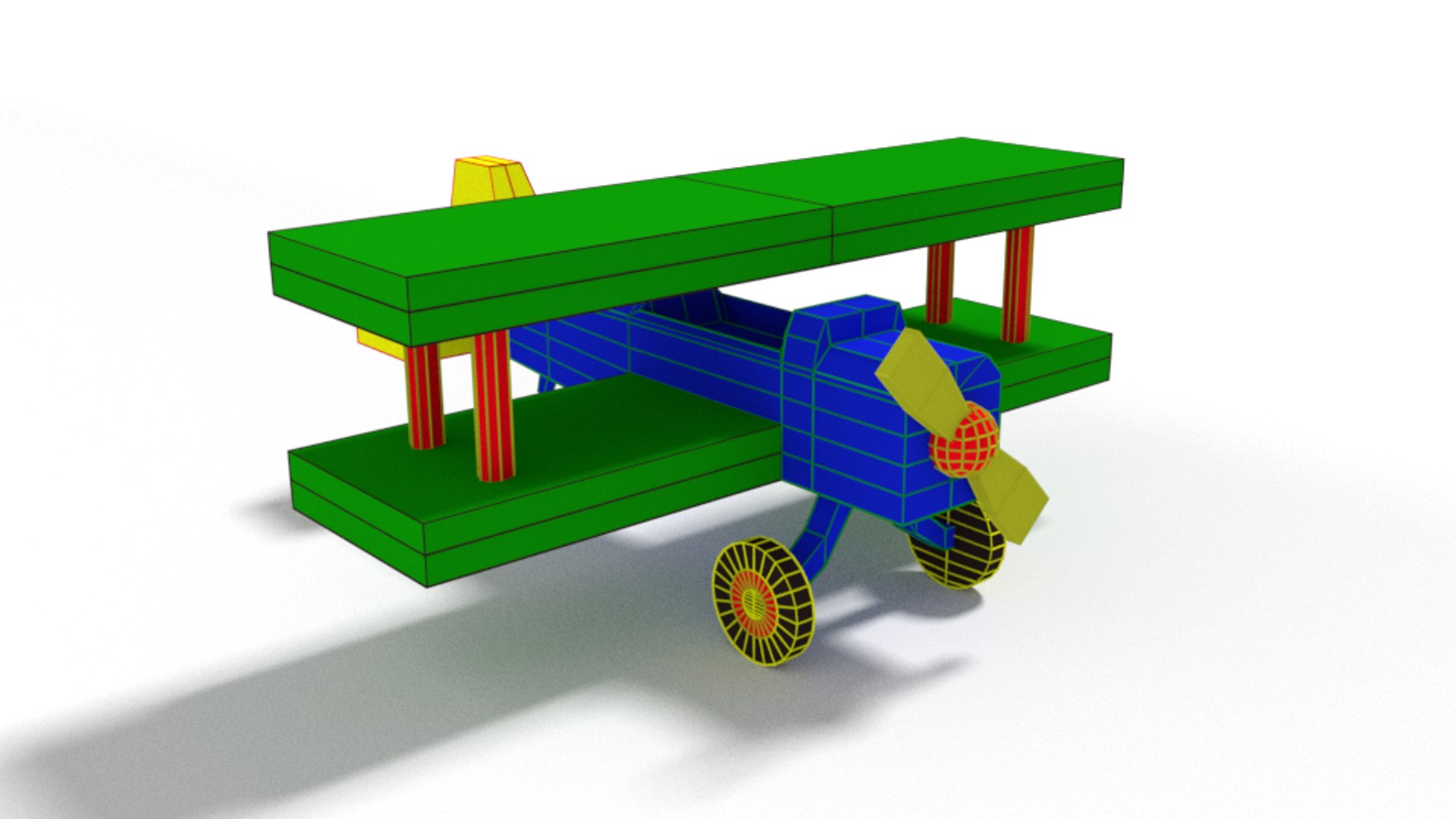 3D Biplane Toy - TurboSquid 1443440