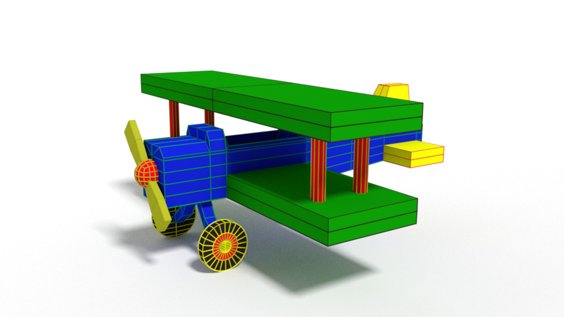 3D Biplane Toy - TurboSquid 1443440