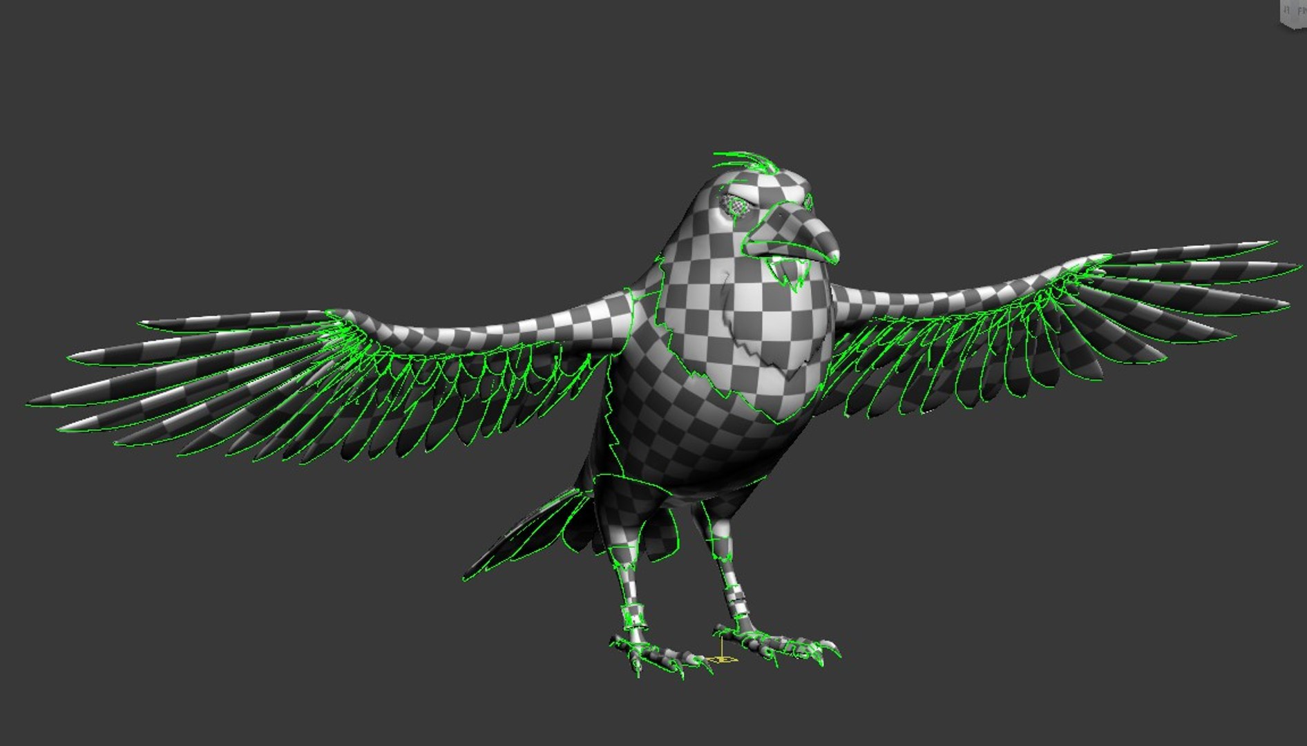 3D Cartoon Bird - TurboSquid 1248471
