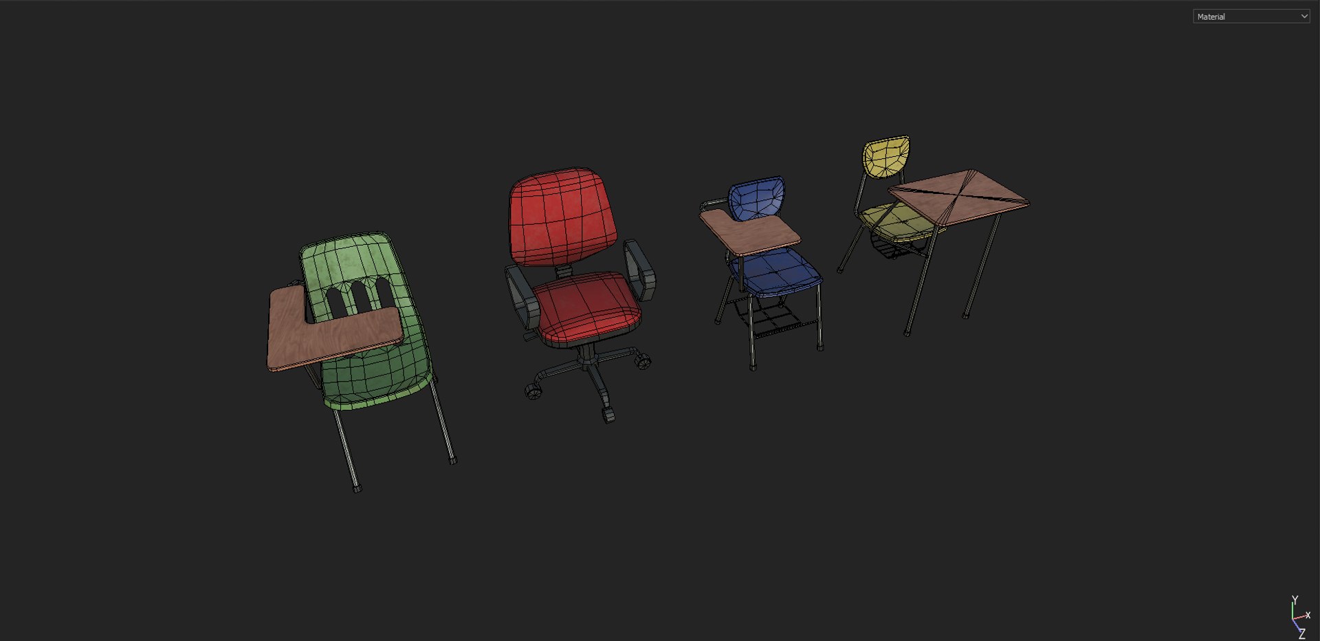 Classroom Prop Pack 1 Model - TurboSquid 2095139