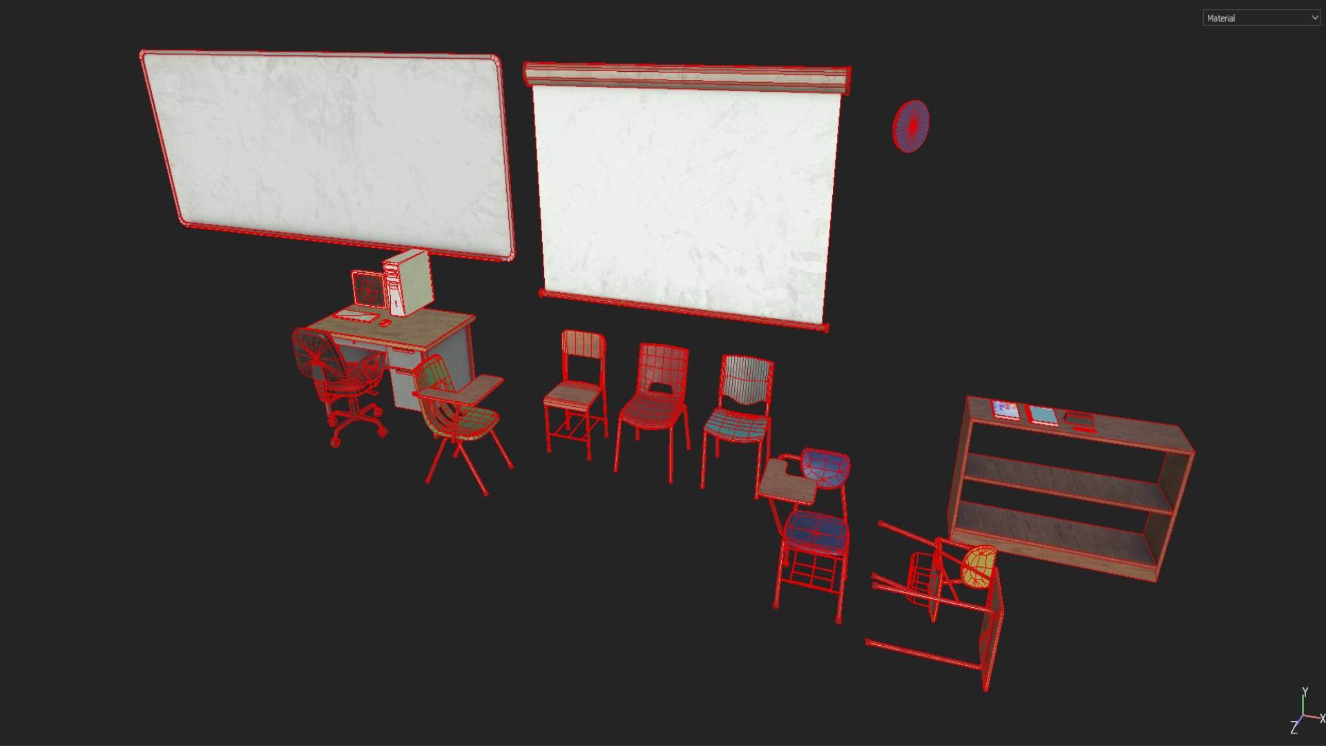 Classroom Prop Pack 1 Model - TurboSquid 2095139