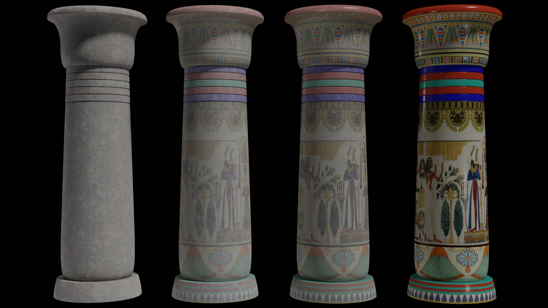 3D Egyptian Pillar model - TurboSquid 2018789