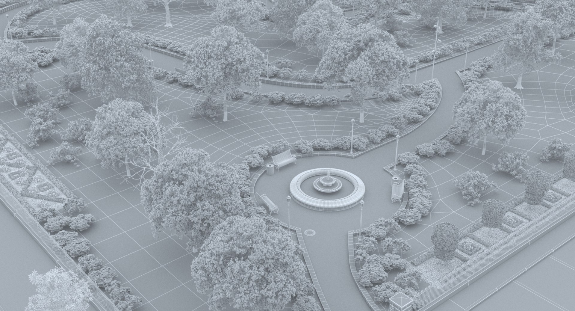 3D Model Park Trees Vegetation - TurboSquid 1223690