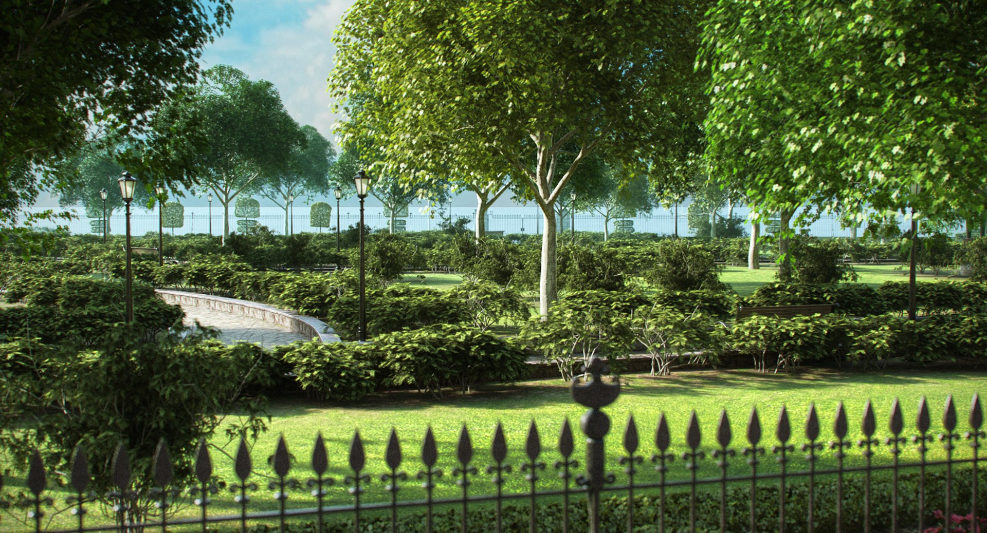 3D Model Park Trees Vegetation - TurboSquid 1223690