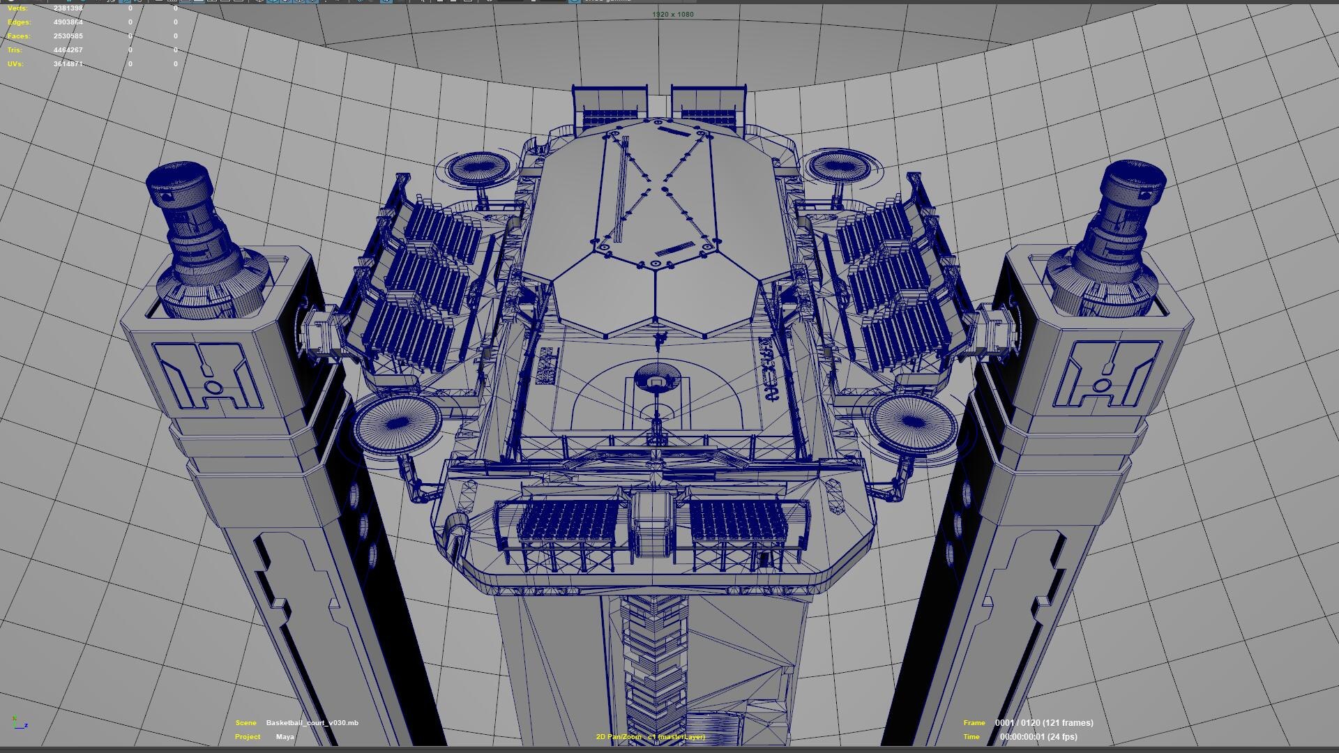 Futuristic Scifi Space Basketball Court 3D - TurboSquid 1759442