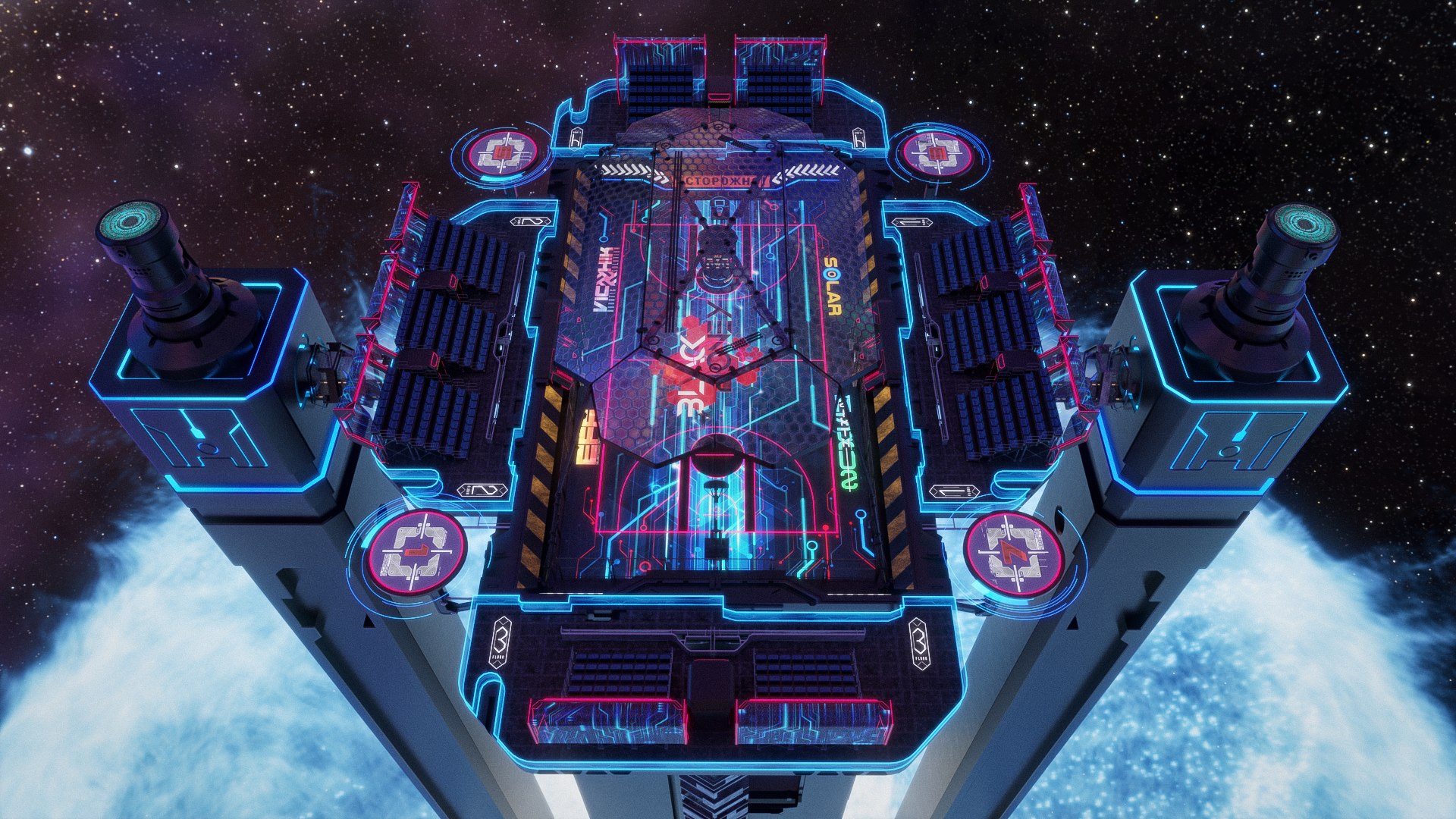 Futuristic Scifi Space Basketball Court 3D - TurboSquid 1759442