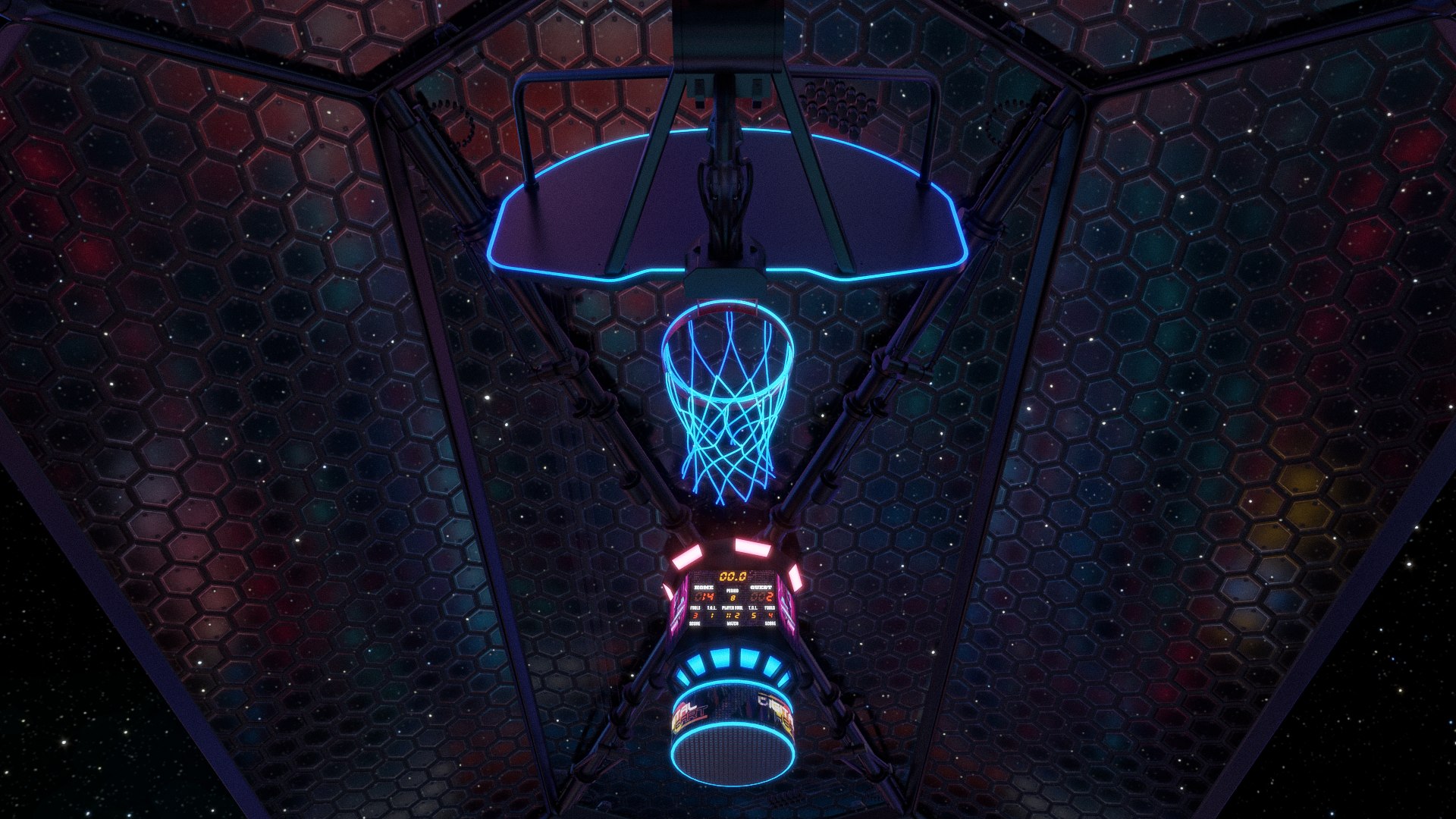 Futuristic Scifi Space Basketball Court 3D - TurboSquid 1759442