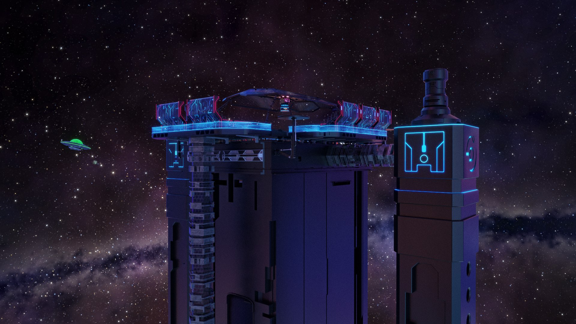 Futuristic Scifi Space Basketball Court 3D - TurboSquid 1759442