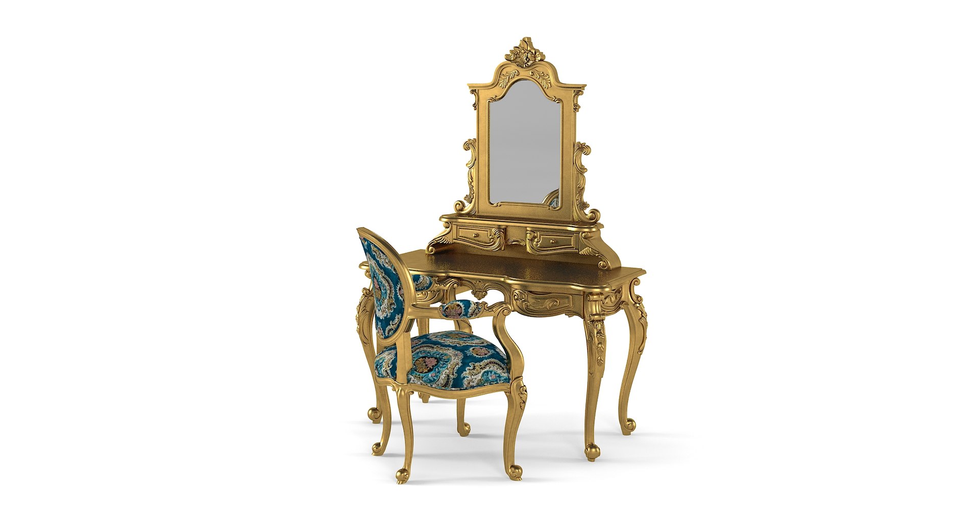 3D Anais Dressing Table Chair - TurboSquid 1187004