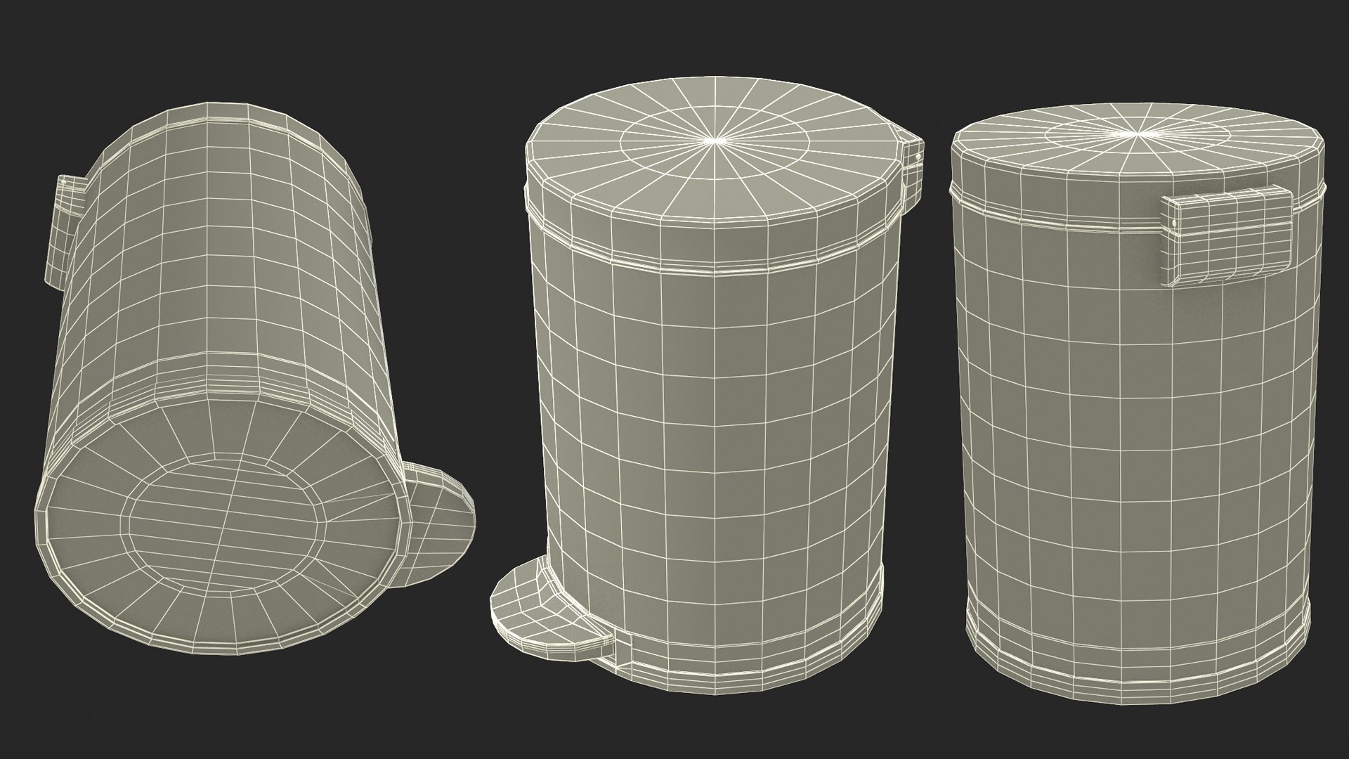 3D Round Step Garbage Can - TurboSquid 2162021