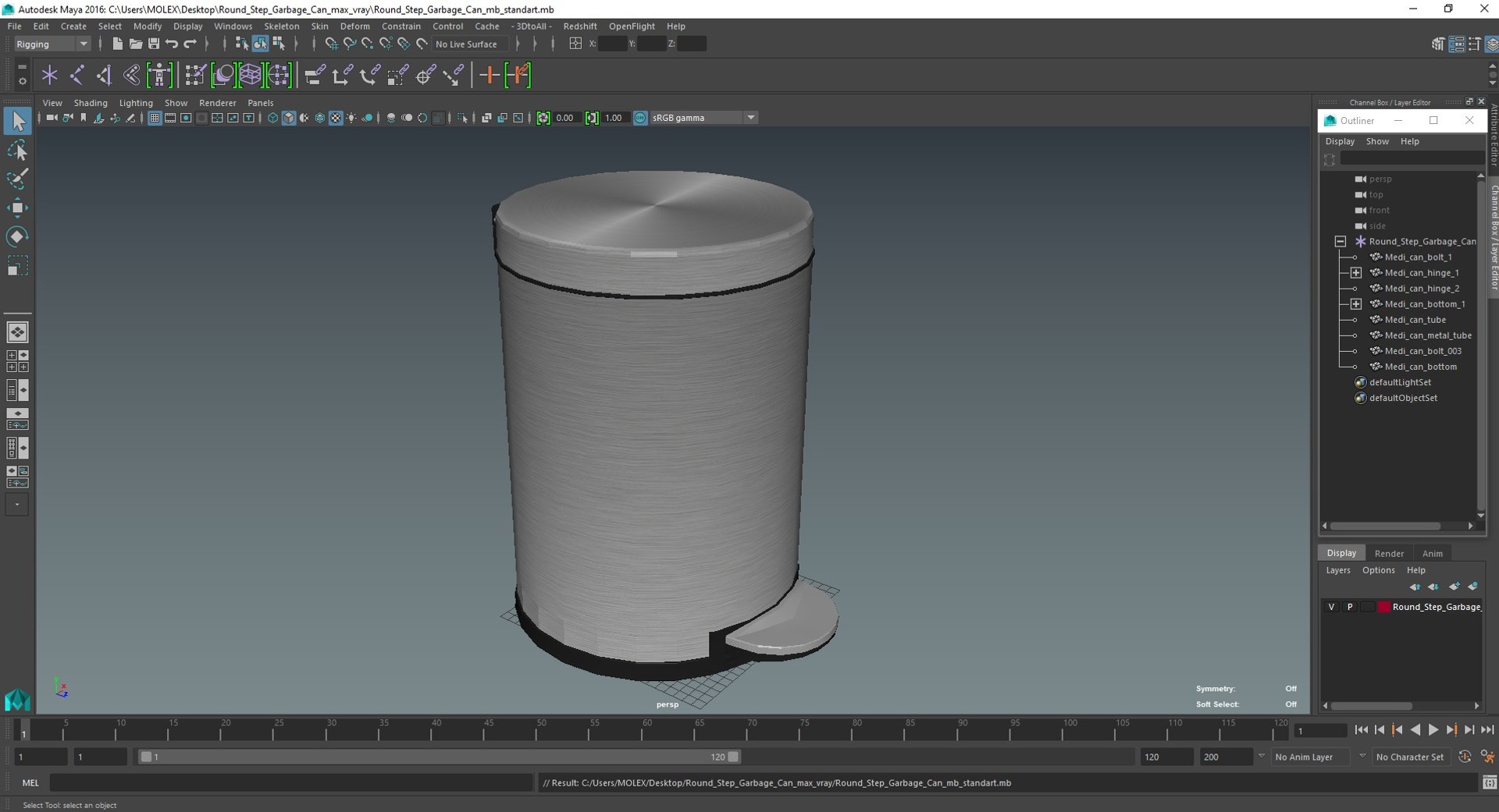 3D Round Step Garbage Can - TurboSquid 2162021