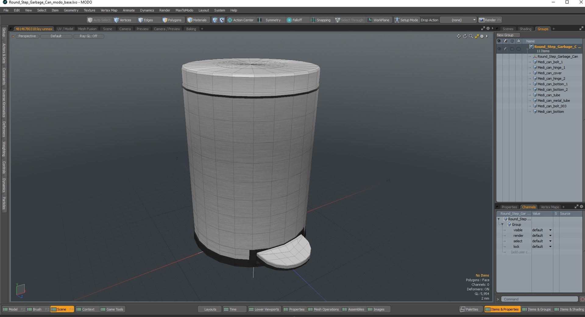 3D Round Step Garbage Can - TurboSquid 2162021