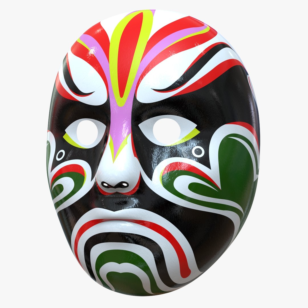 3D Chinese Opera Mask model - TurboSquid 1987285