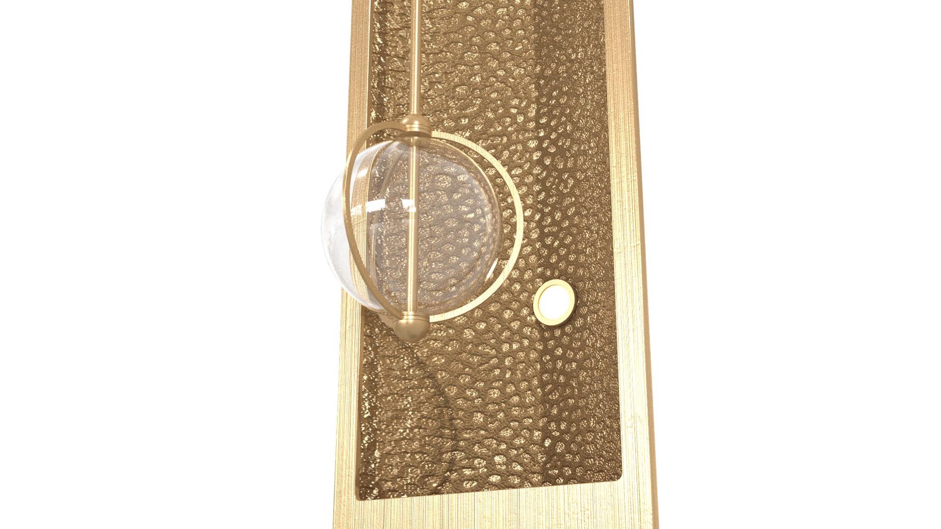 Vega Modern Metal Wall Light With Glass Sphere Model - TurboSquid 1894170