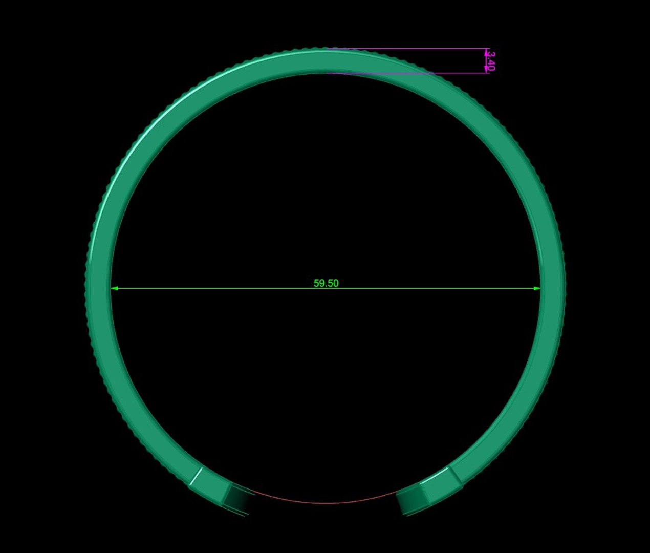 3D Bracelet Bangle 3D CAD Design Spring Rate Style-O-1-102 3D Print ...