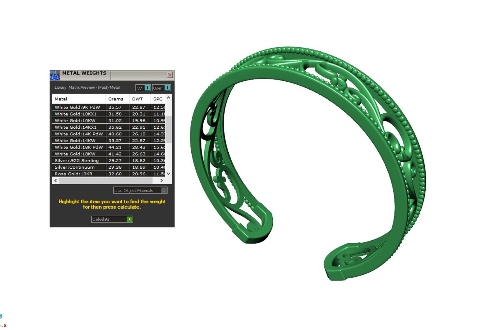 3D Bracelet Bangle 3D CAD Design Spring Rate Style-O-1-102 3D Print ...