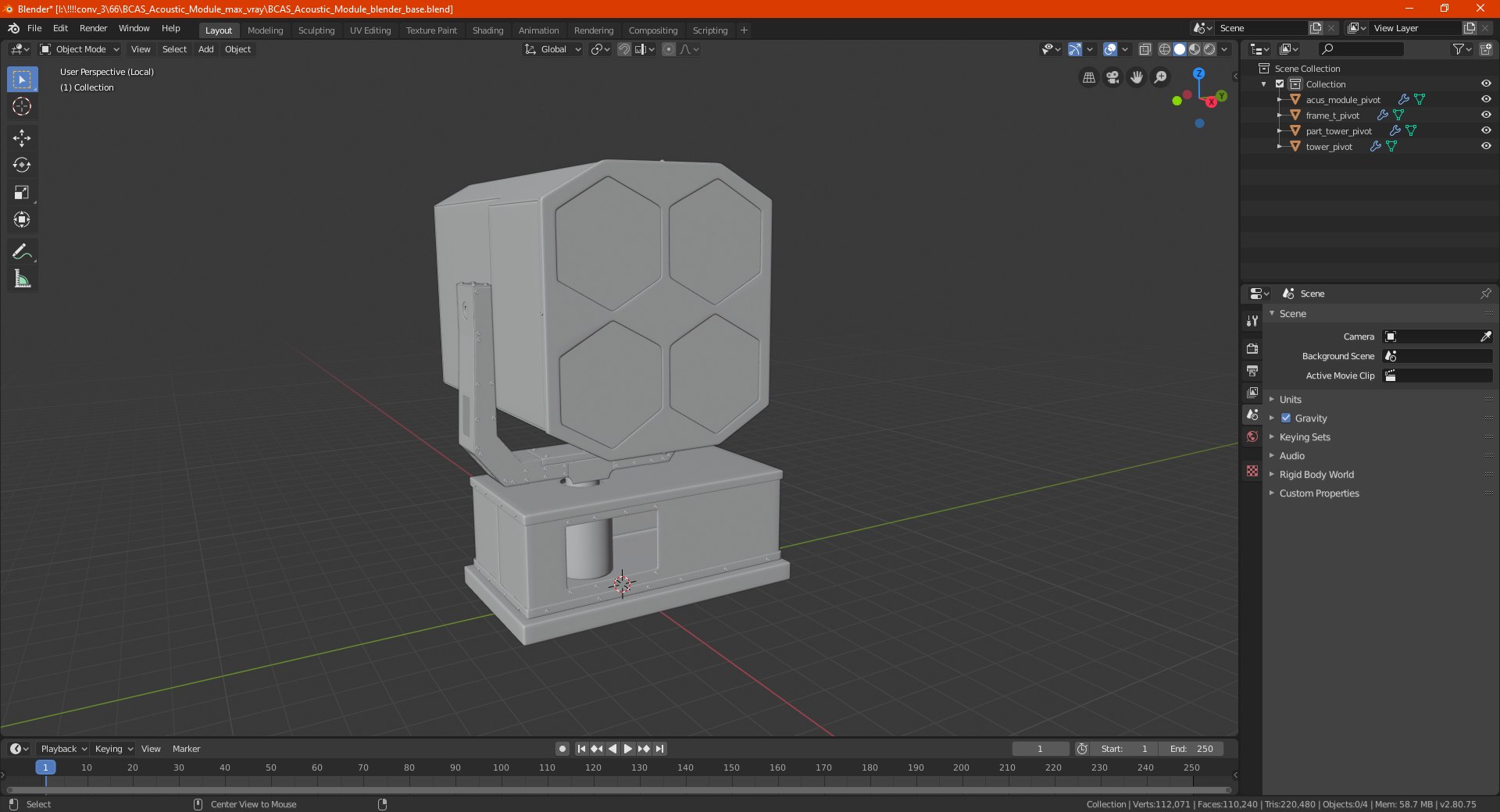 BCAS Acoustic Module 3D Model - TurboSquid 1714306