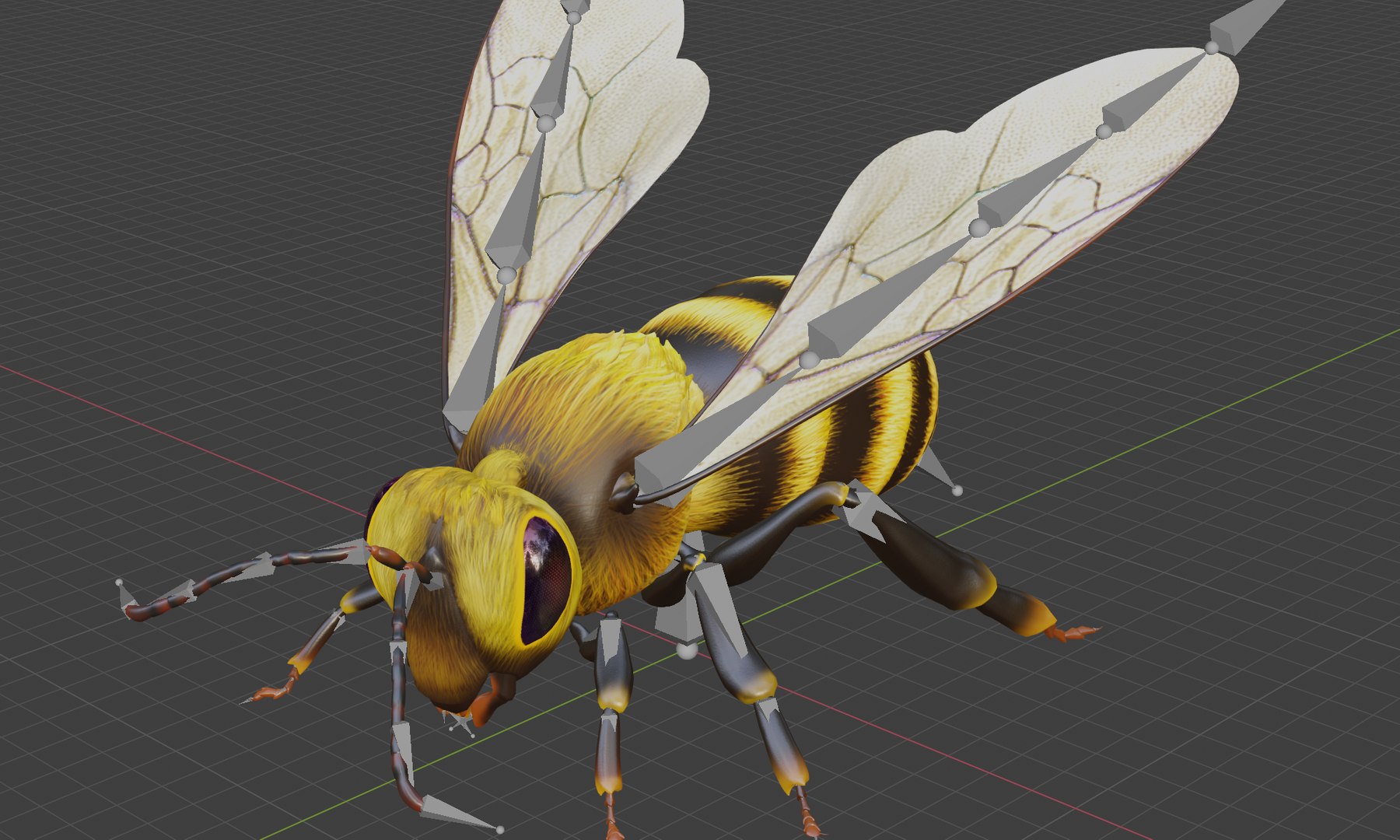 3D Model Animated Bee Vray - TurboSquid 1736942