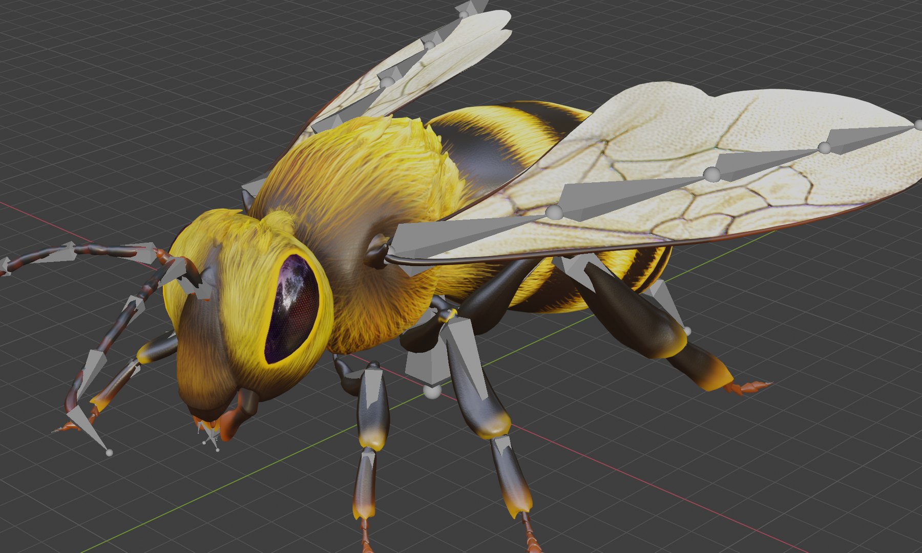 3D Model Animated Bee Vray - TurboSquid 1736942