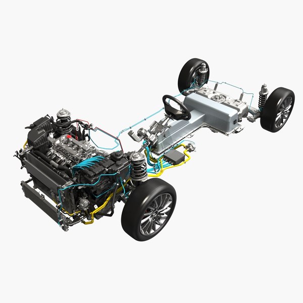 3D electric car chassis model - TurboSquid 1649546