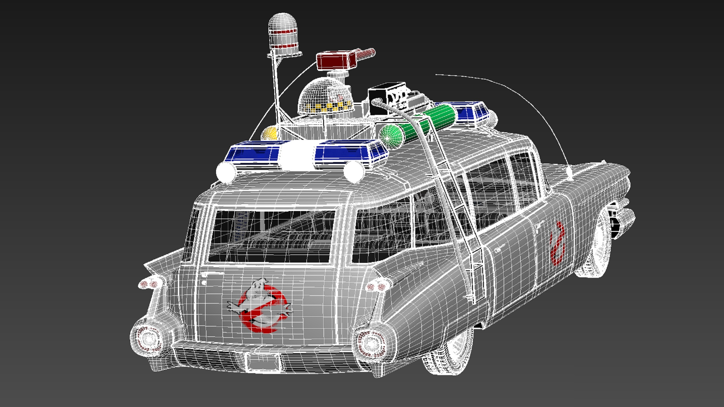 modelo 3d ECTO-1 Ghostbusters car - TurboSquid 1361197