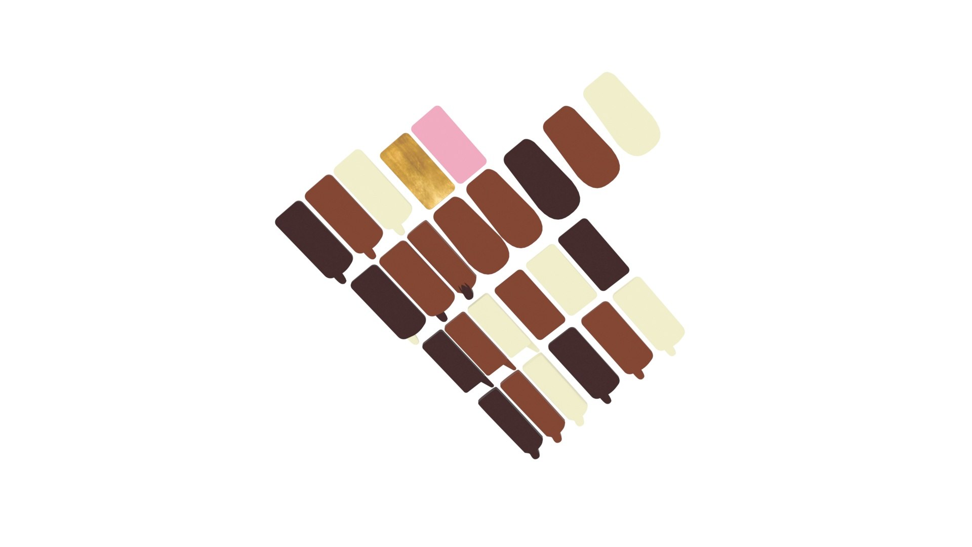 Chocolate Cell Phones Set 3D model - TurboSquid 1821637