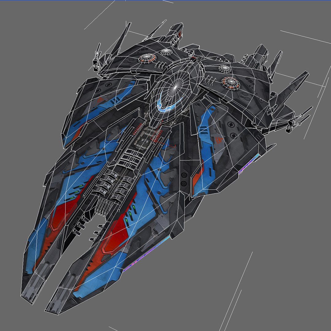 3D Sf Alien Destroyer A5 - TurboSquid 1277247