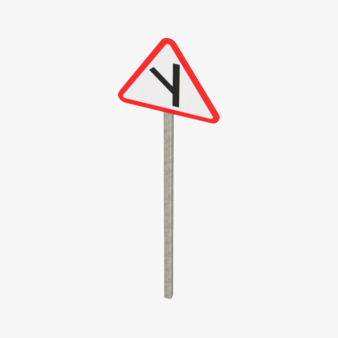 Left Side Road Road Sign 3D model - TurboSquid 2108254