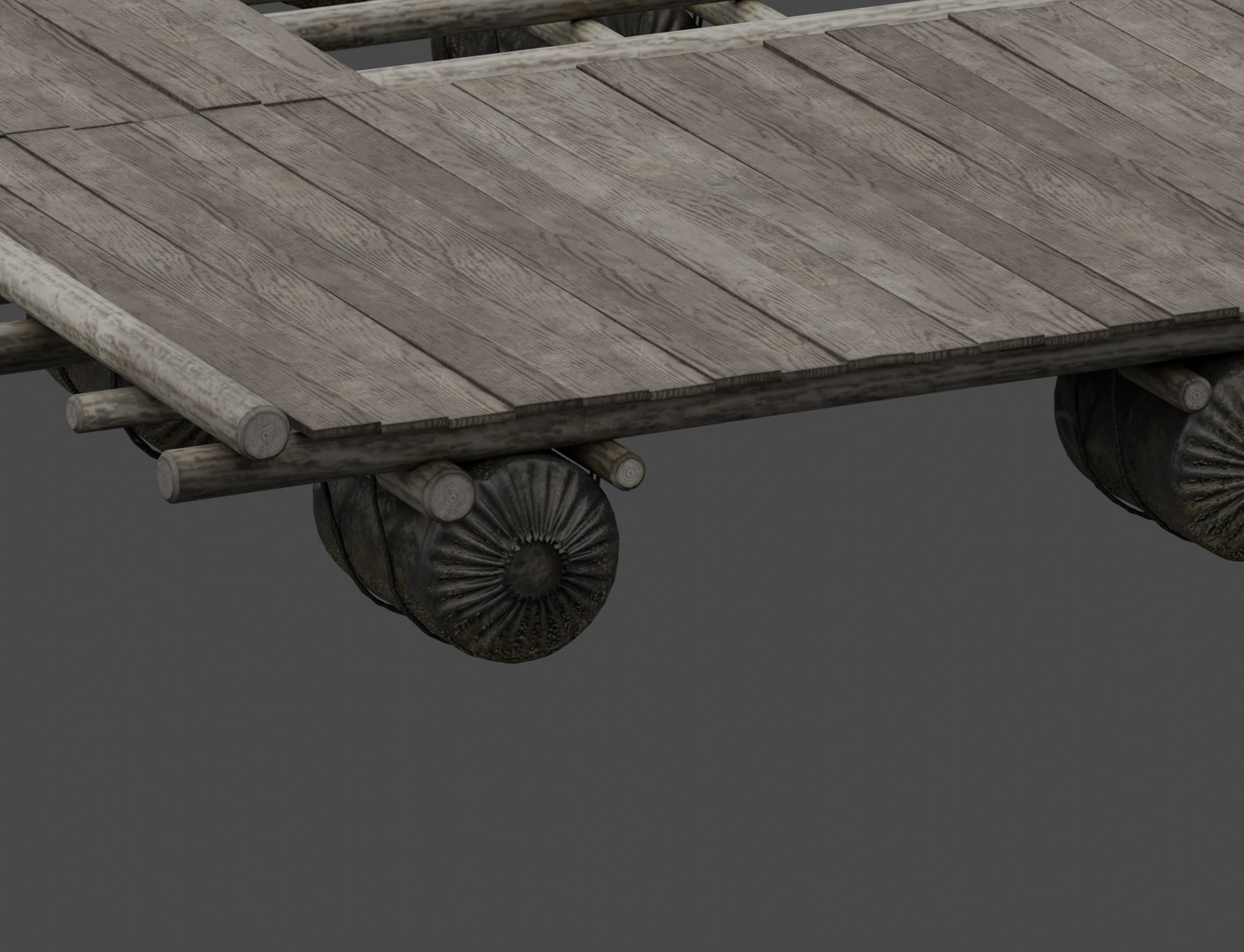 Traditional Wooden Aquaculture Raft And Fishing Raft 3D Model ...