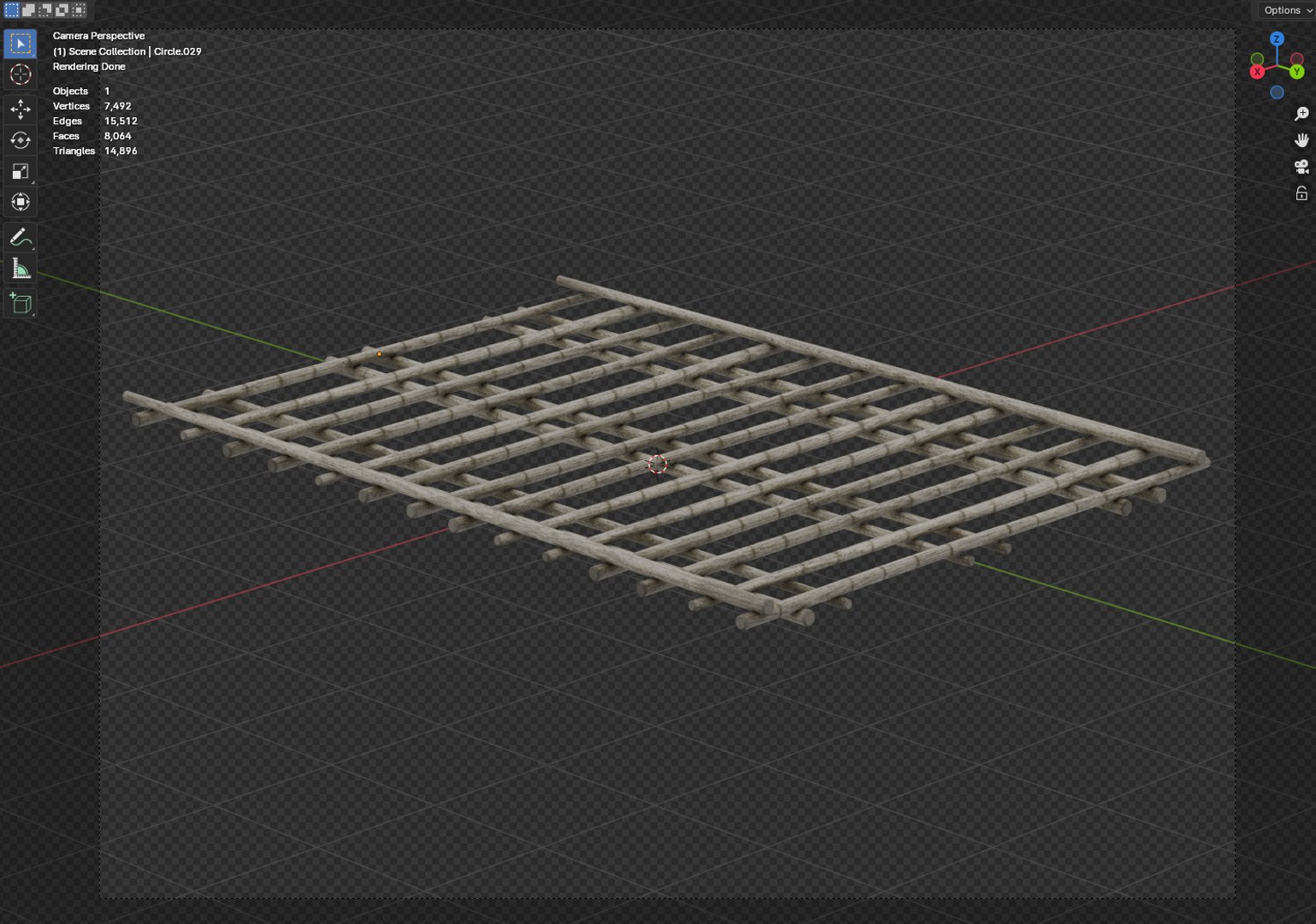 Traditional Wooden Aquaculture Raft And Fishing Raft 3D Model ...