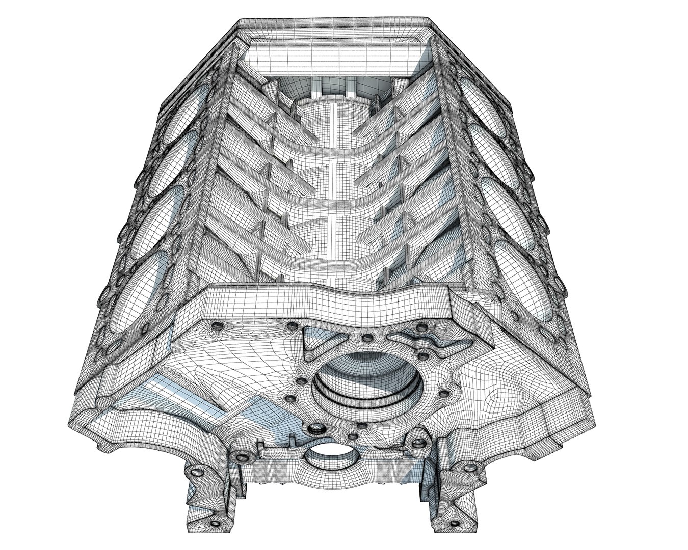 3D model v8 engine block - TurboSquid 1341905