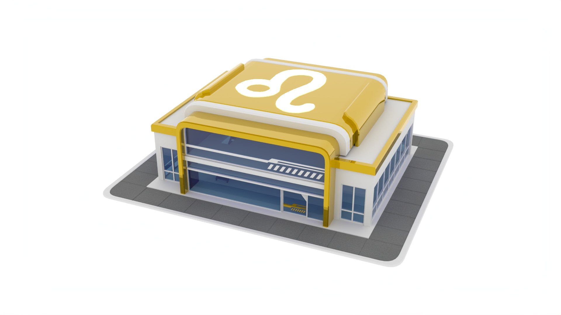 3D Model Sci-Fi Horoscope Building Leo - TurboSquid 2358806