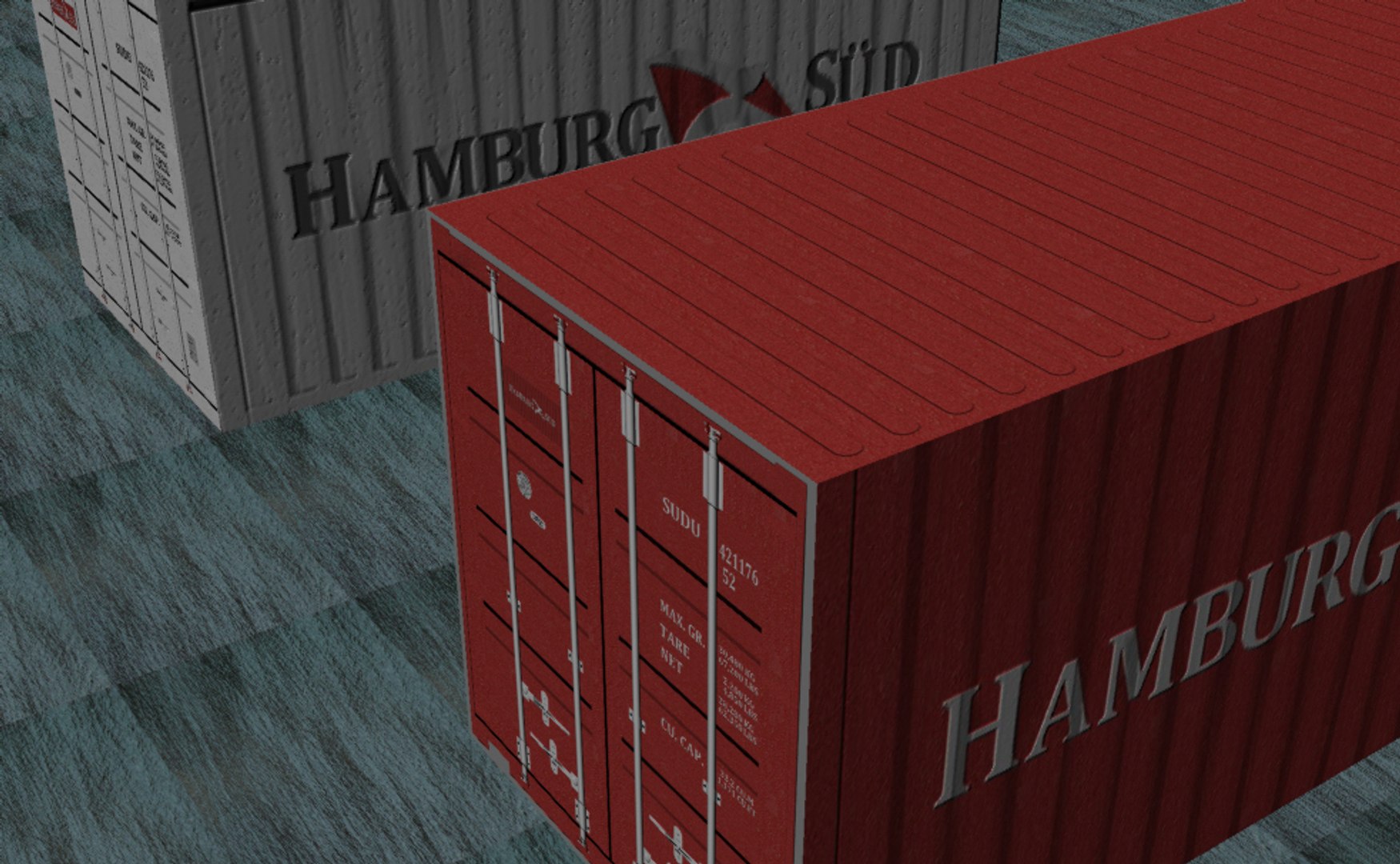 3d Teu Shipping Container