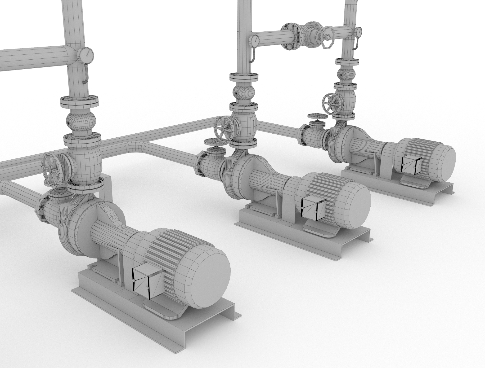 Fire pump station 3D model - TurboSquid 1757079