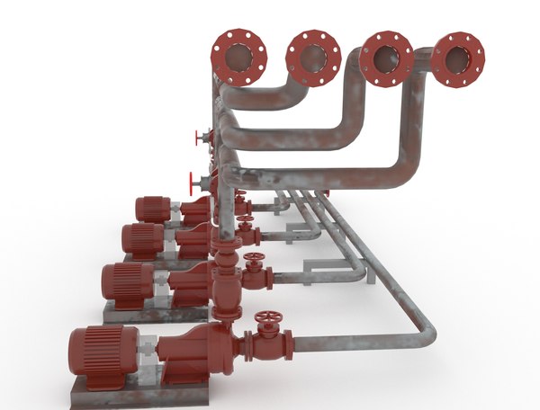 Fire pump station 3D model - TurboSquid 1757079