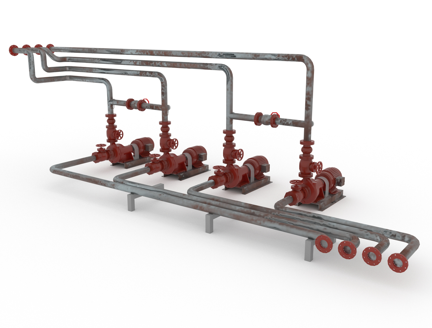 Fire pump station 3D model - TurboSquid 1757079