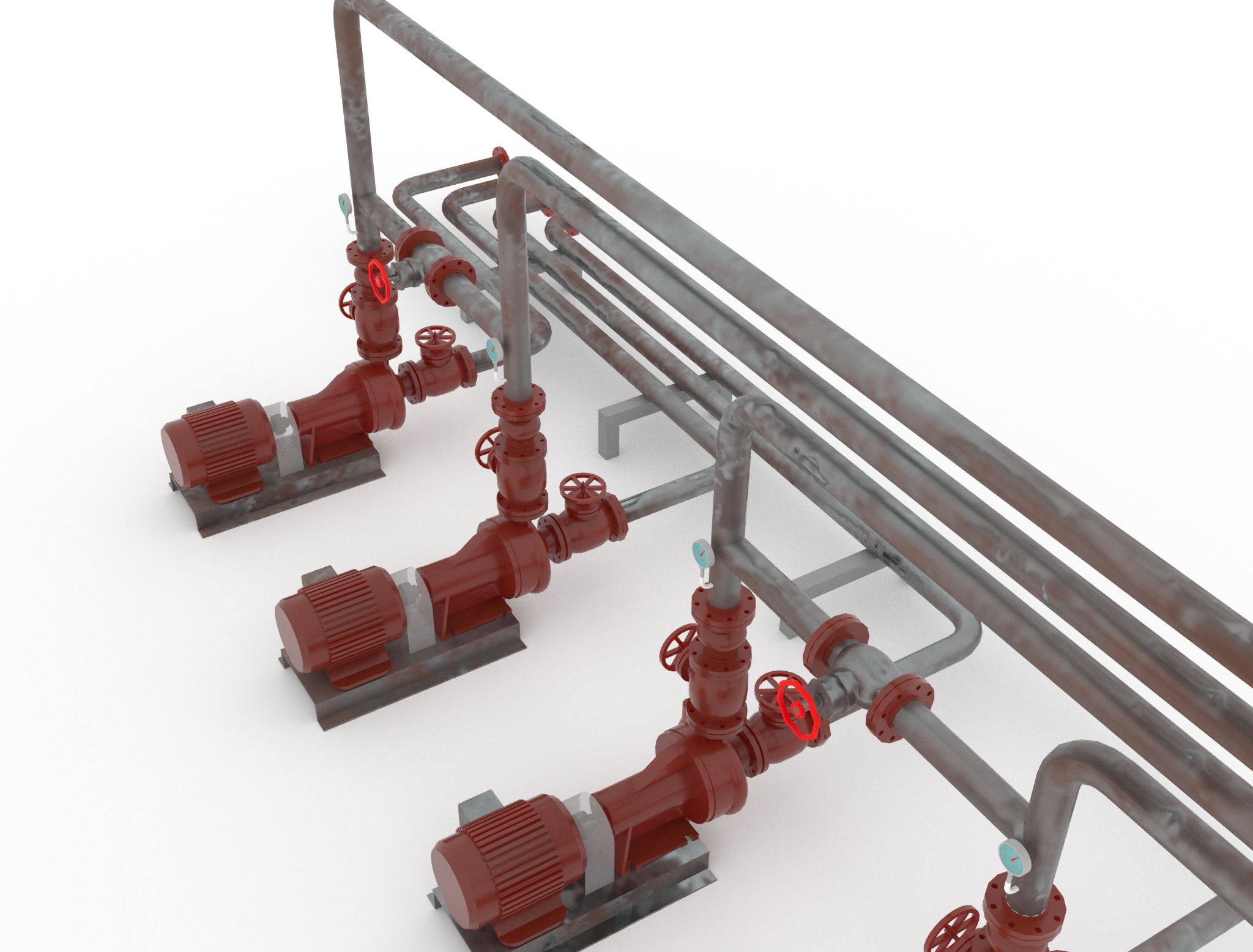 Fire pump station 3D model - TurboSquid 1757079