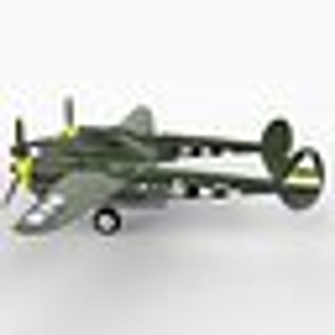 P-38 Lightning Lockheed 3d Model