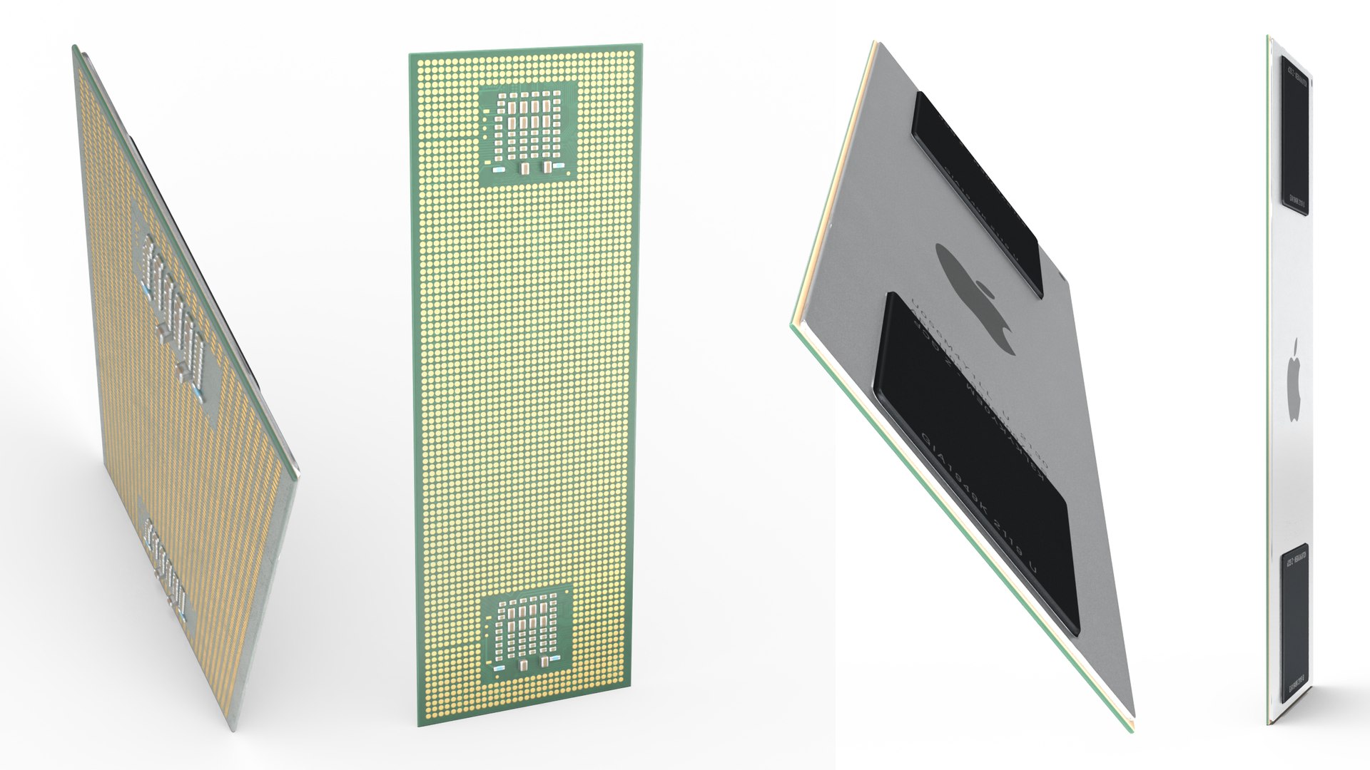 Apple Computer Chips Collection Model - TurboSquid 2169254