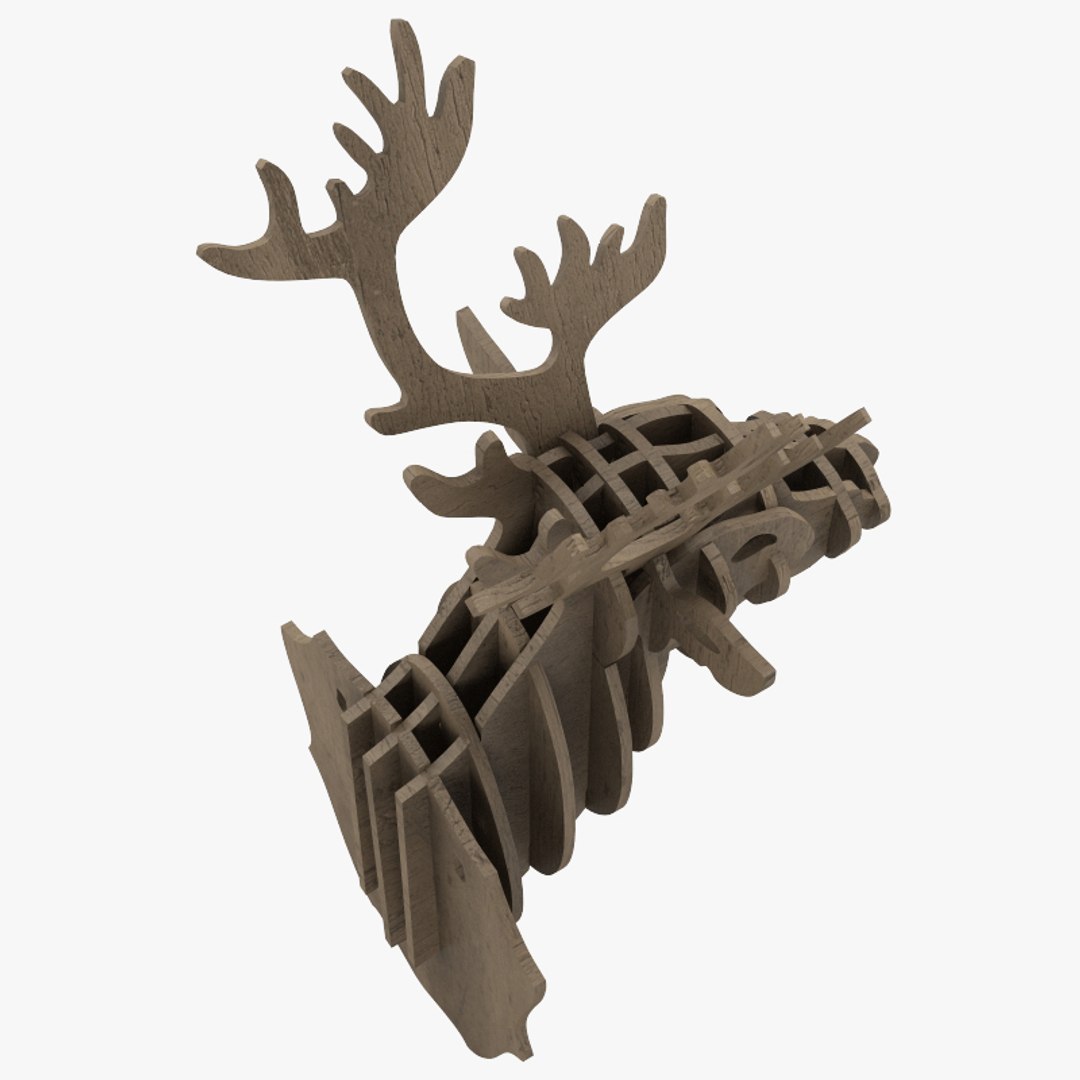 3ds Cardboard Stag Head