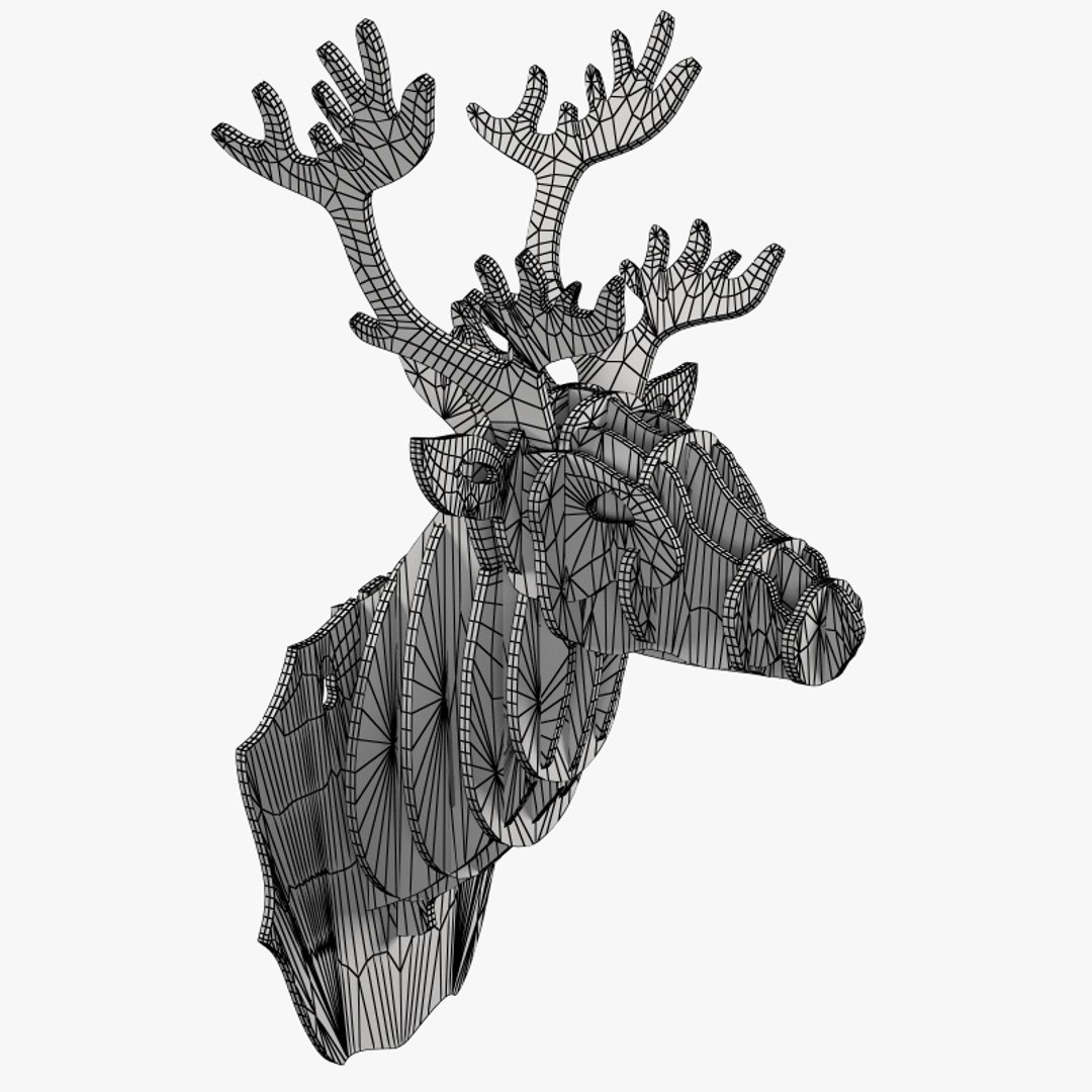 3ds Cardboard Stag Head