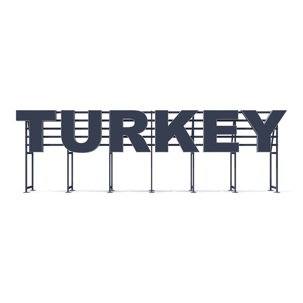 3D country sign turkey - TurboSquid 1804998